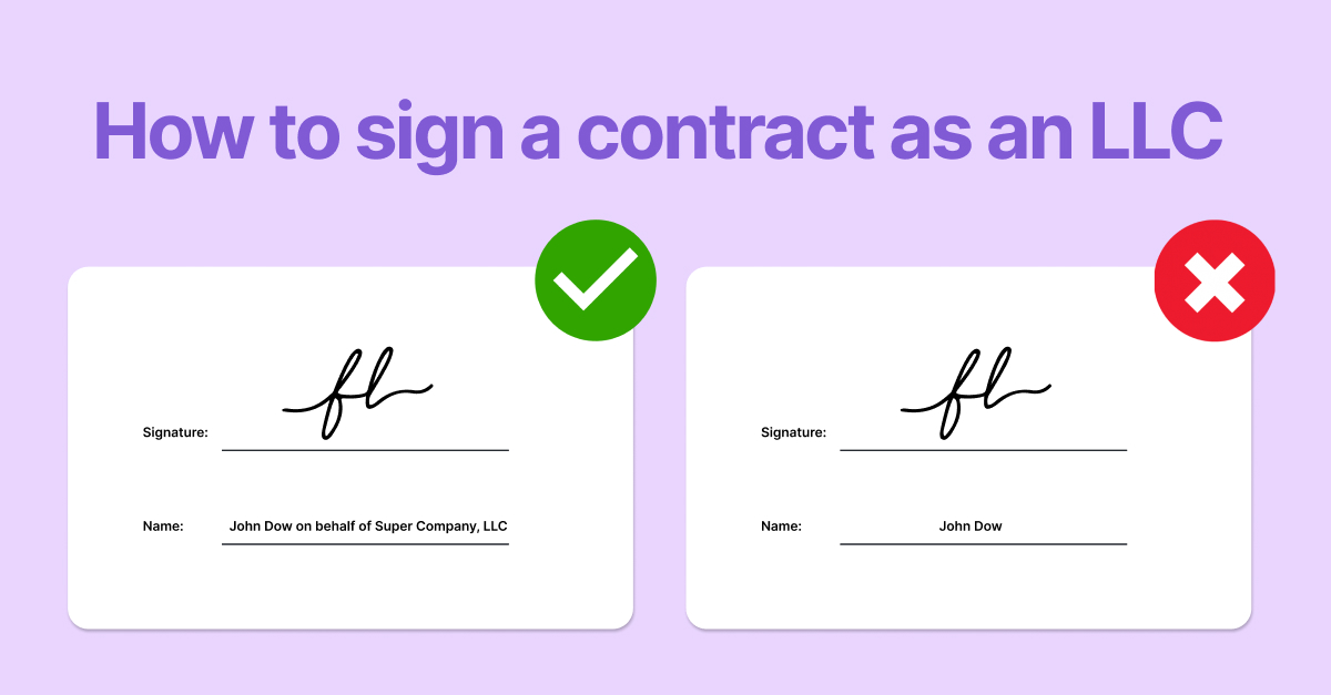 How to sign a contract as an LLC